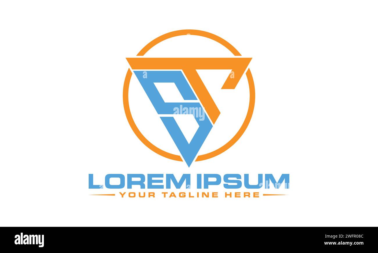 ST Letter Logo Design Stock Vector Image & Art - Alamy