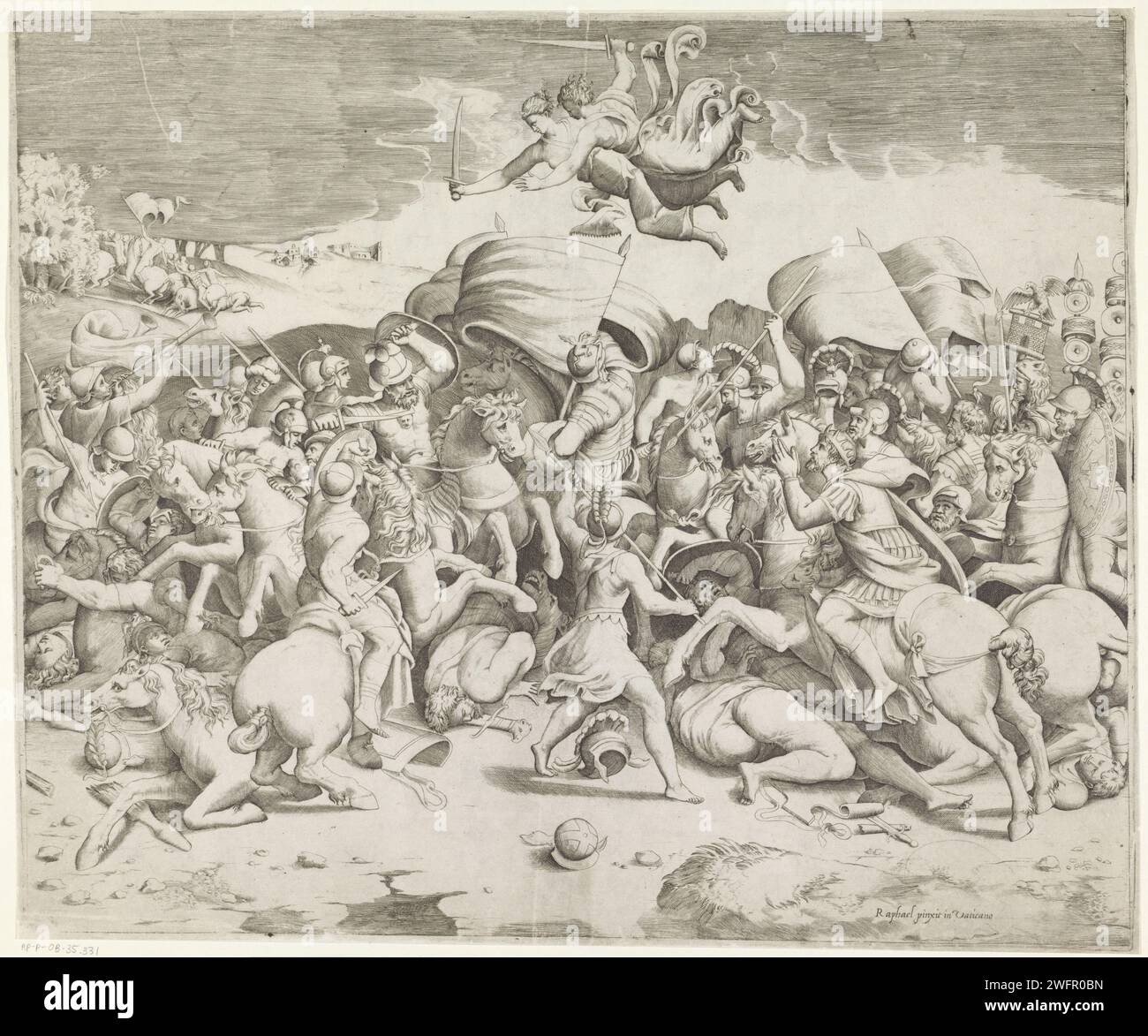 Battle of the Milvische Brug, Giulio Bonasone, After Rafaël, 1501 ...