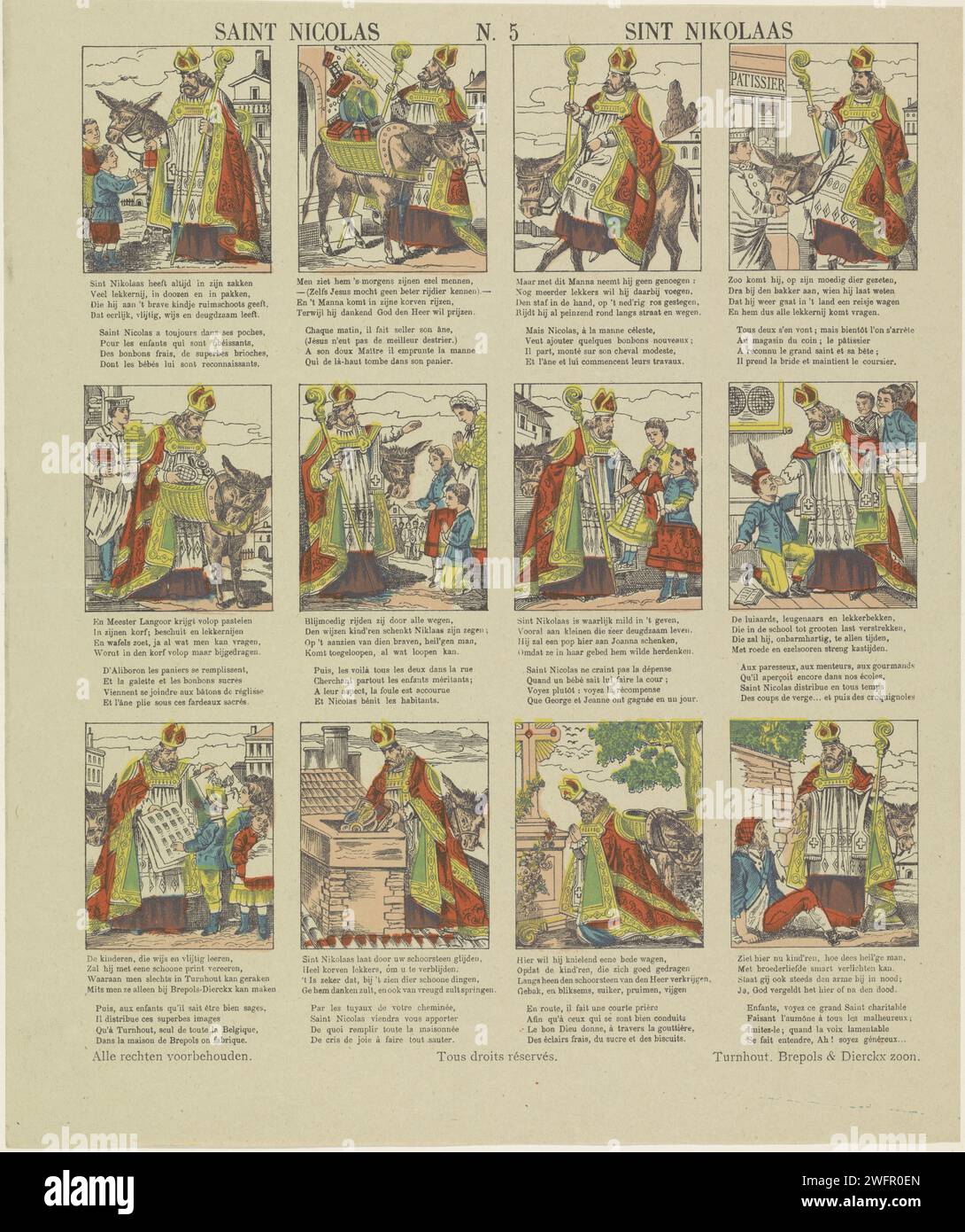 St Nicholas, c. 1850 - 1900 print Leaf with 12 performances about the ...