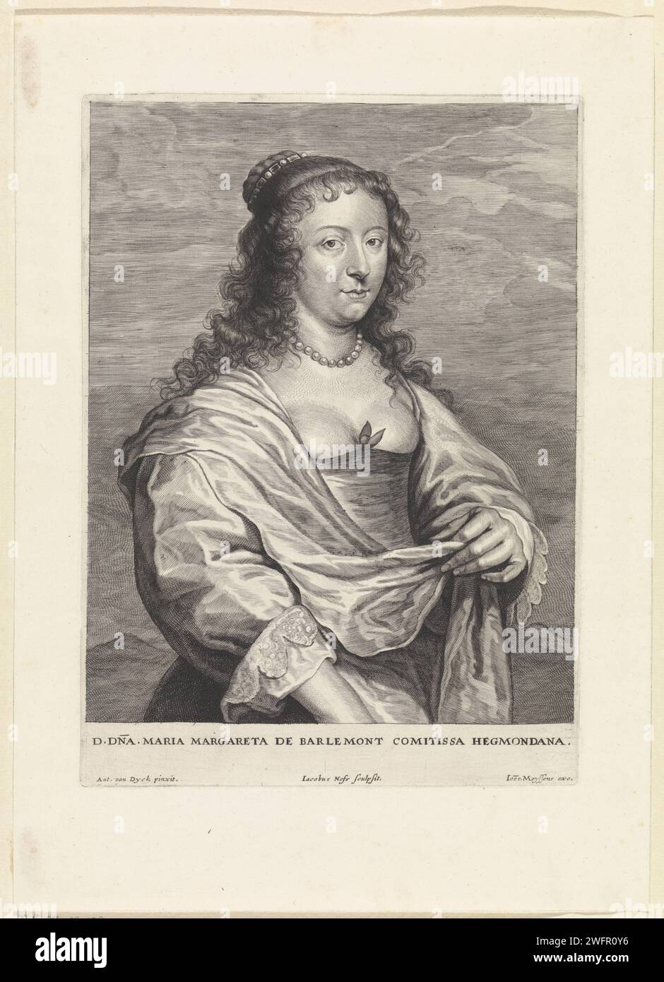 Portrait of Countess Maria Margaretha de Berlaymont, Jacob Neefs, After ...