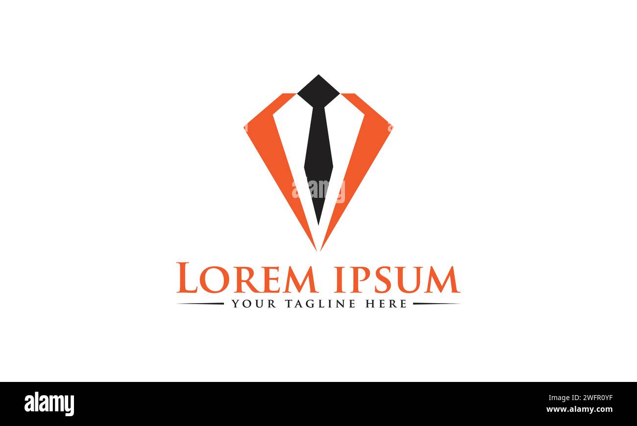 Tie Logo Design Stock Vector Image & Art - Alamy