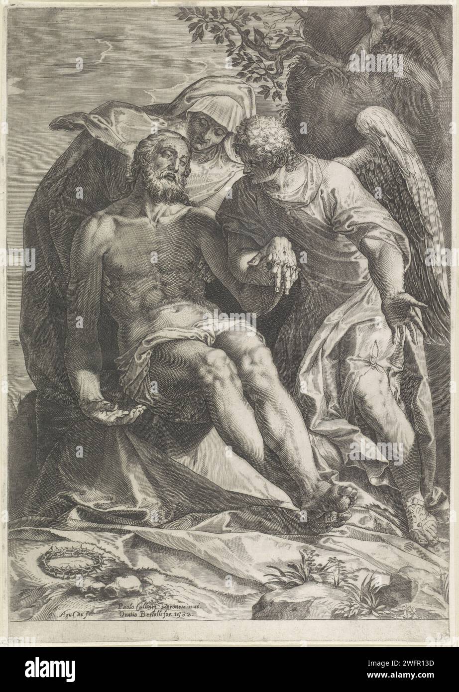 Maria with the body of Christ (Pietà), Agostino Carracci, After Paolo ...