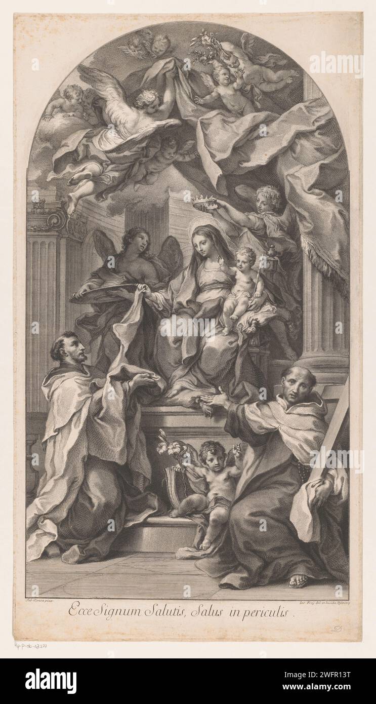 Throne Maria and child with H. Simon Stock and H. Johannes van het ...