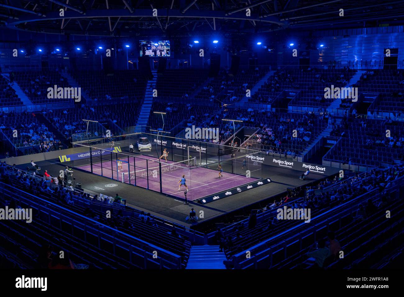 Madrid, Spain. 31st Jan, 2024. A general view of a paddle court during ...