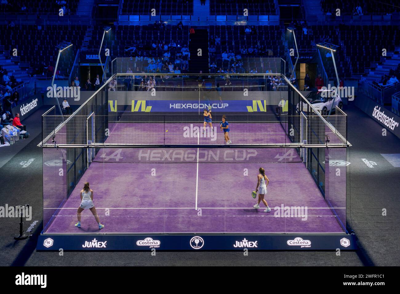 Madrid, Spain. 31st Jan, 2024. A general view of a paddle court during ...