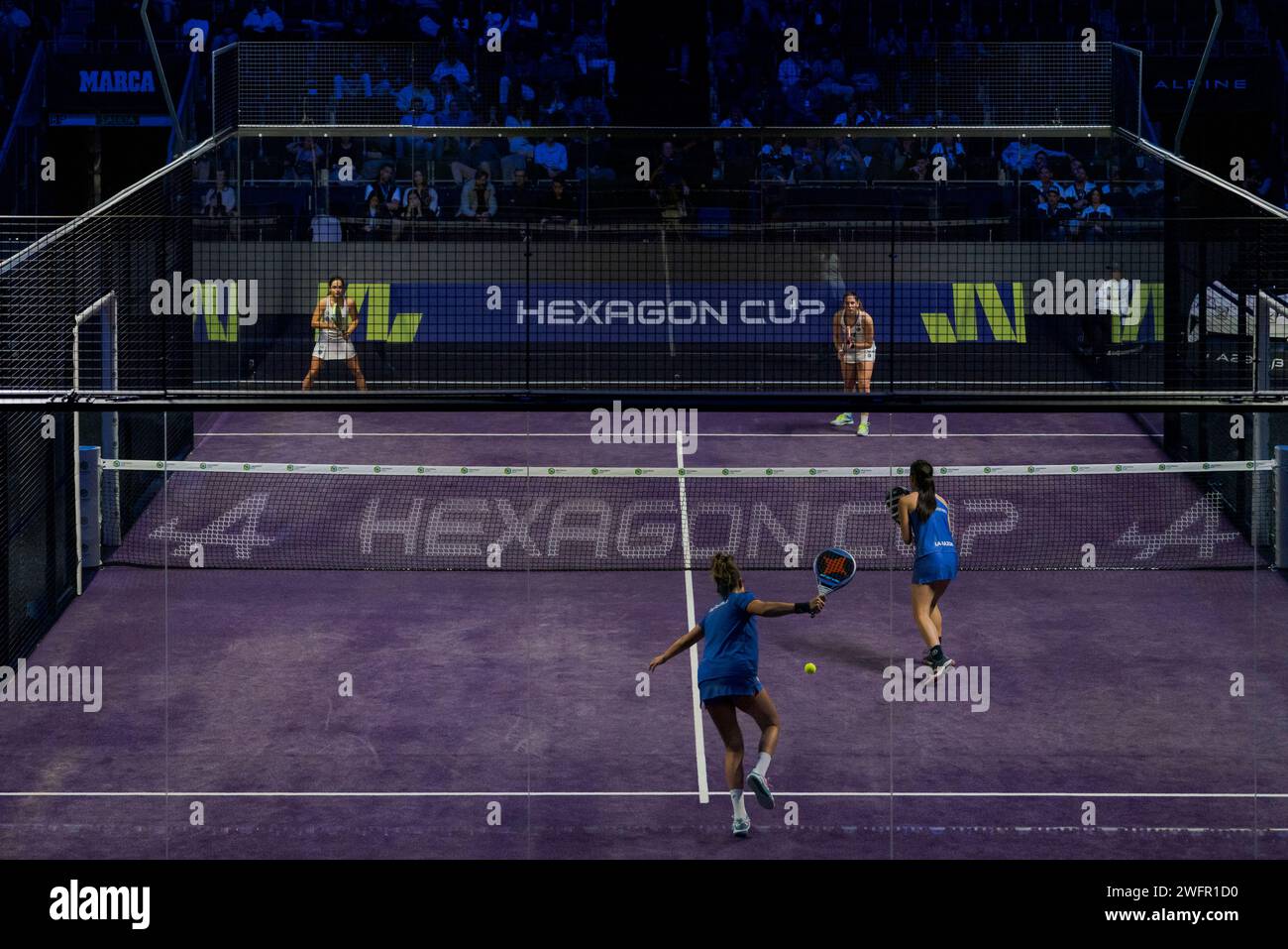 Madrid, Spain. 31st Jan, 2024. A general view of a paddle court during ...