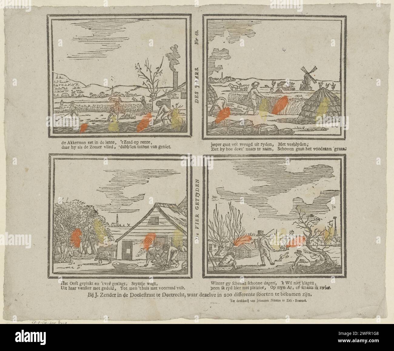 The four tides of the year, 1806 - 1830 print Leaf with 4 performances ...