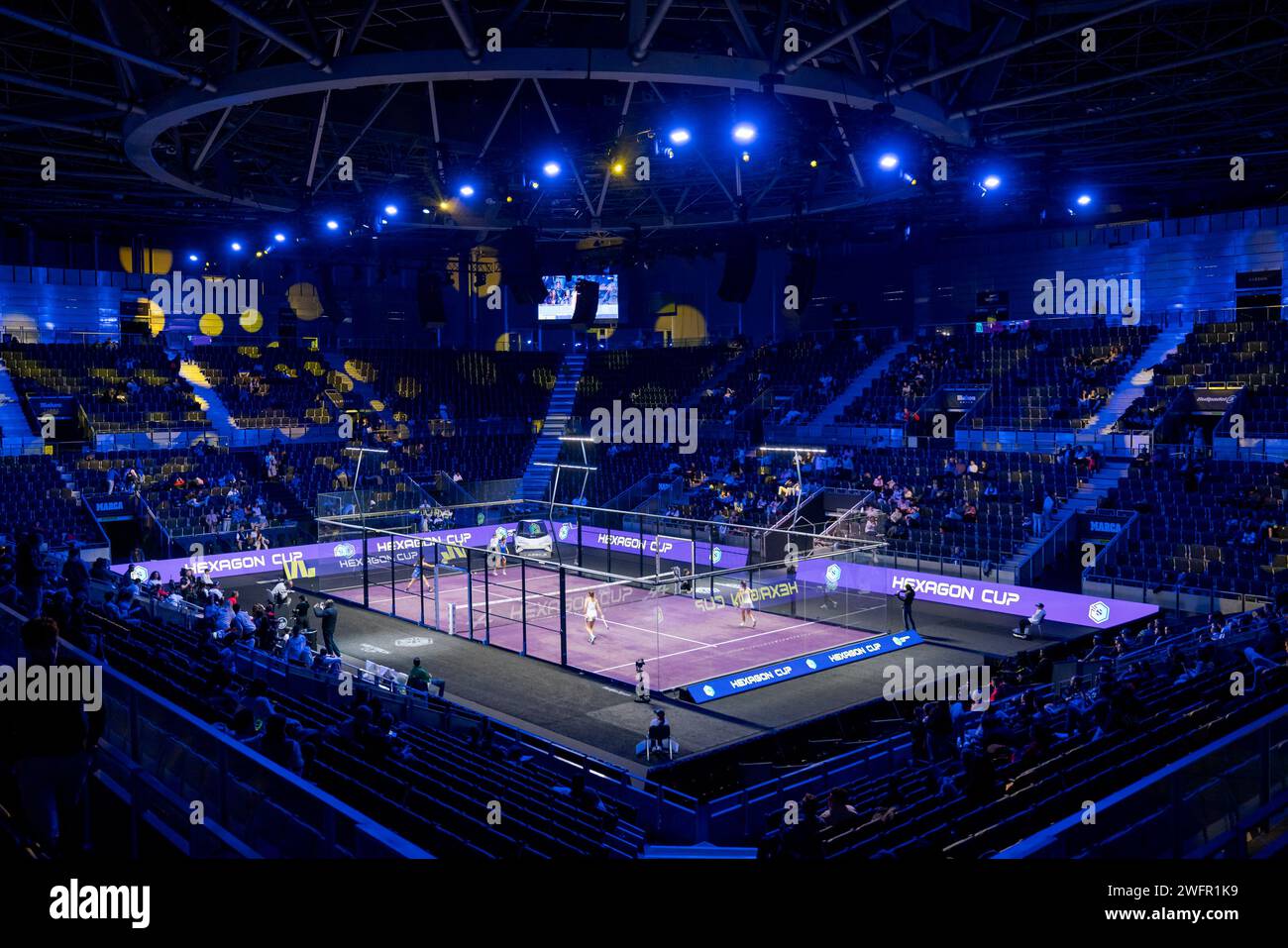 Madrid, Spain. 31st Jan, 2024. A general view of a paddle court during ...
