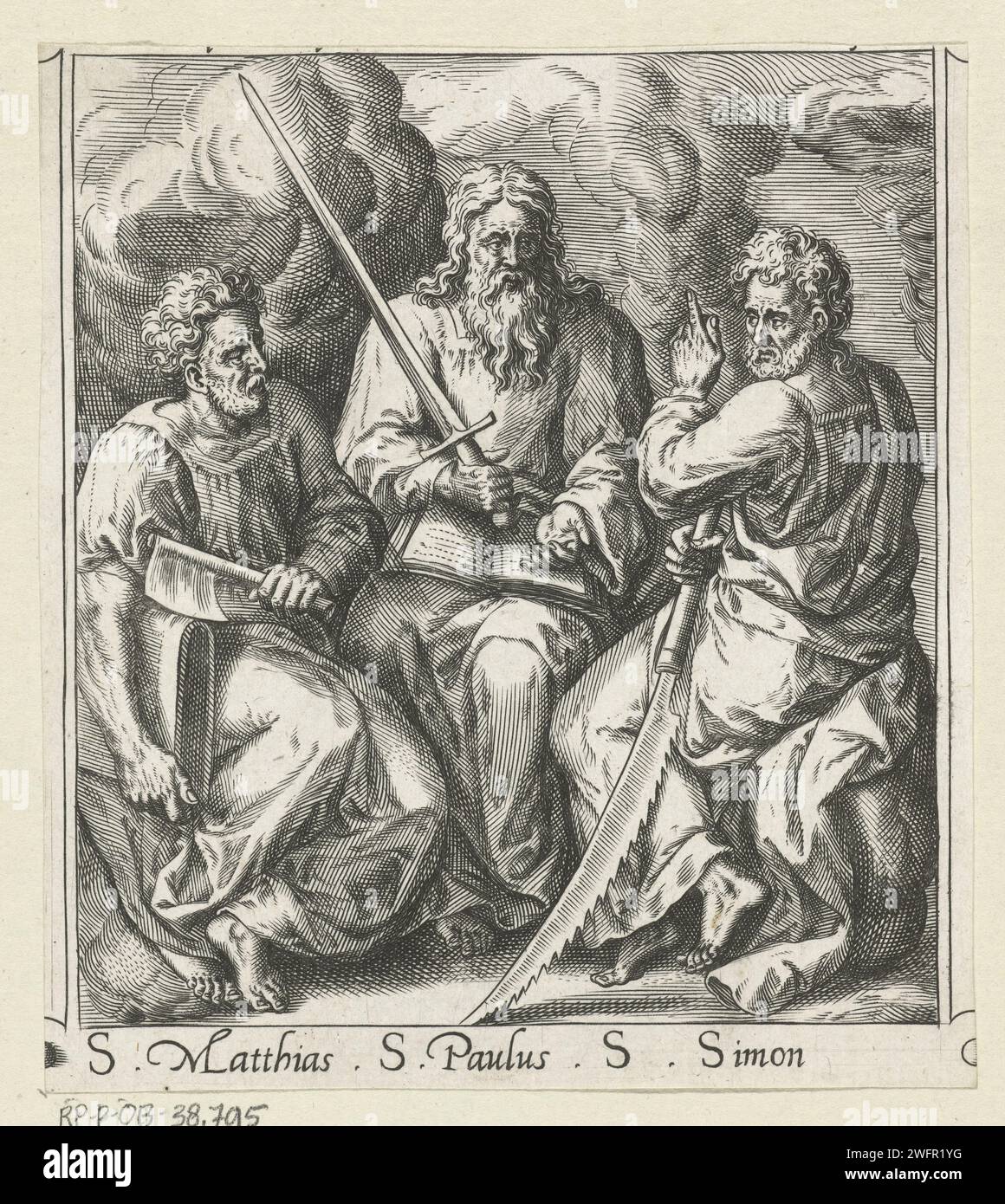 Three Saints Matthias, Paulus and Simon, Anonymous, After Chrispijn van den Broeck, 1534 - 1640 ...
