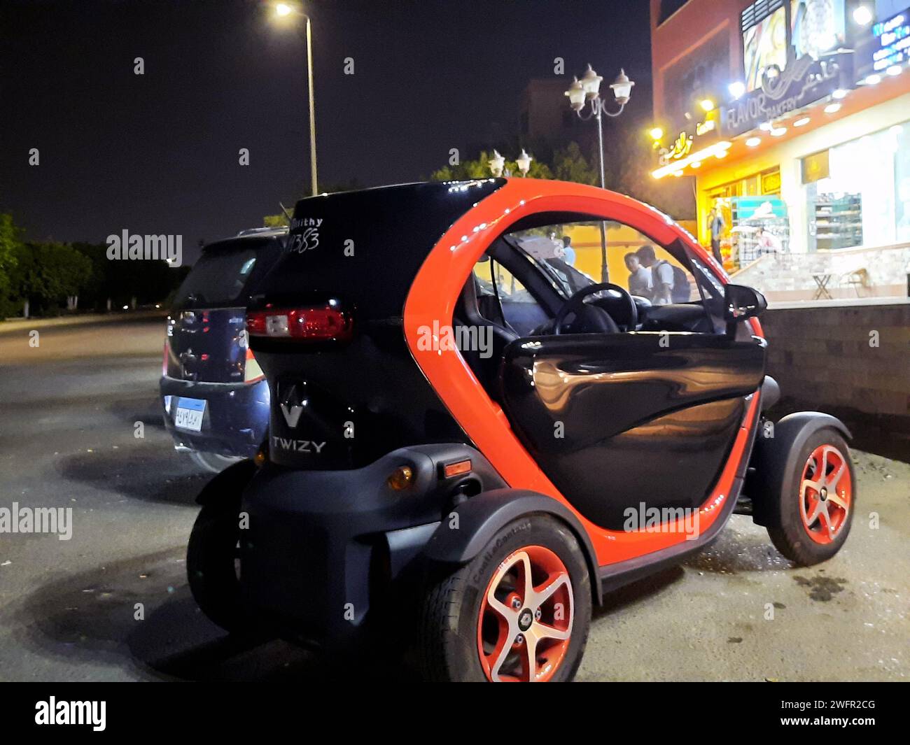 Cairo, Egypt, October 12 2023: The Renault Twizy, a two-seat electric microcar designed and ...