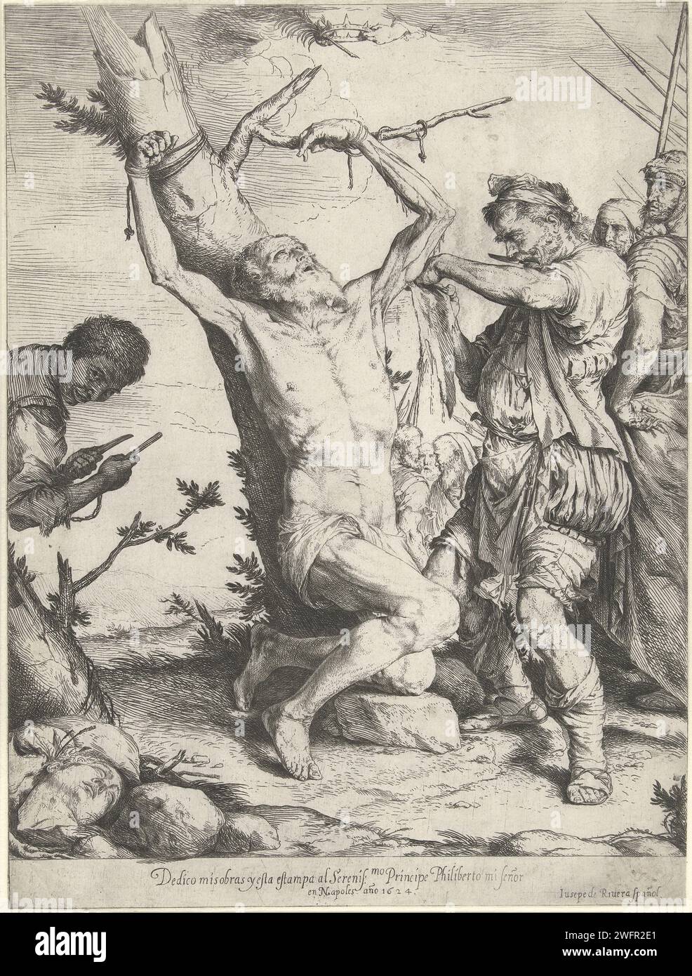 Martyrdom of the Holy Bartholomeus, Jusepe de Ribera, 1624 print The ...