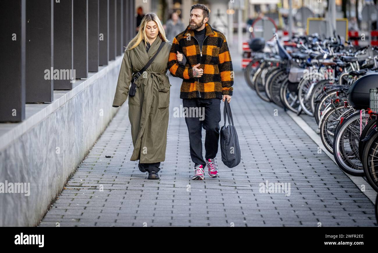 AMSTERDAM - Roxeanne Hazes arrives at the court for the witness ...