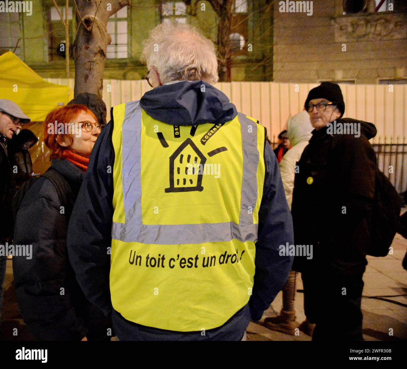 Paris, France. January 31, 2024, Jean-Baptiste Eyraud, founder and spokesperson of the DAL, seen ...