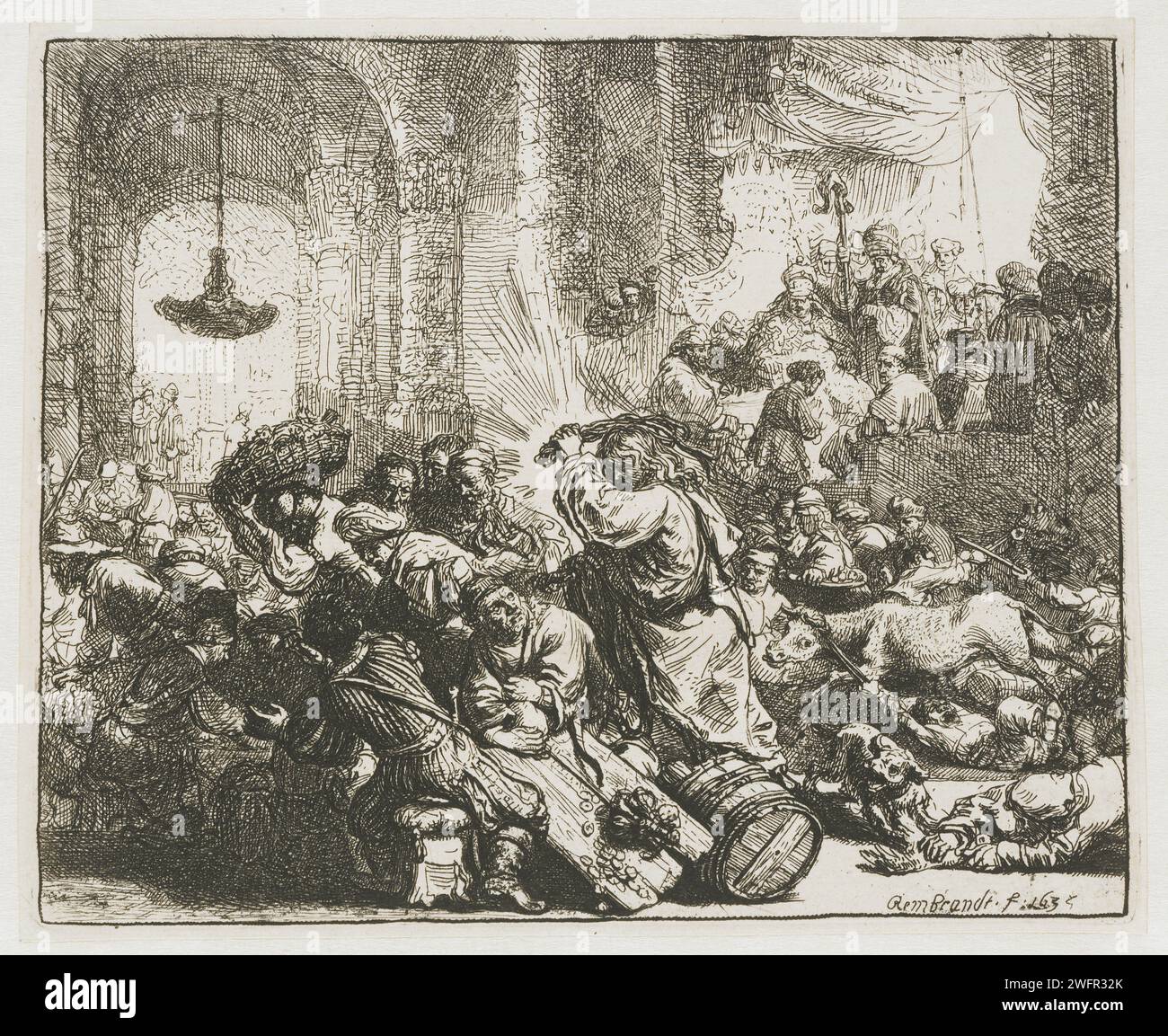 Christ driving the money changers from the temple, Rembrandt van Rijn ...
