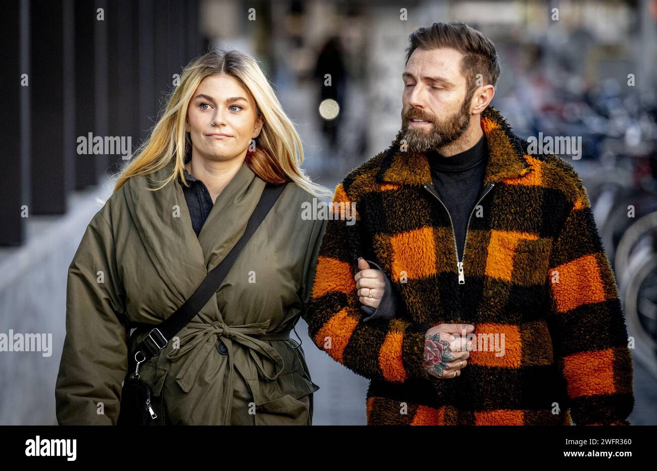 AMSTERDAM - Roxeanne Hazes arrives at the court for the witness ...