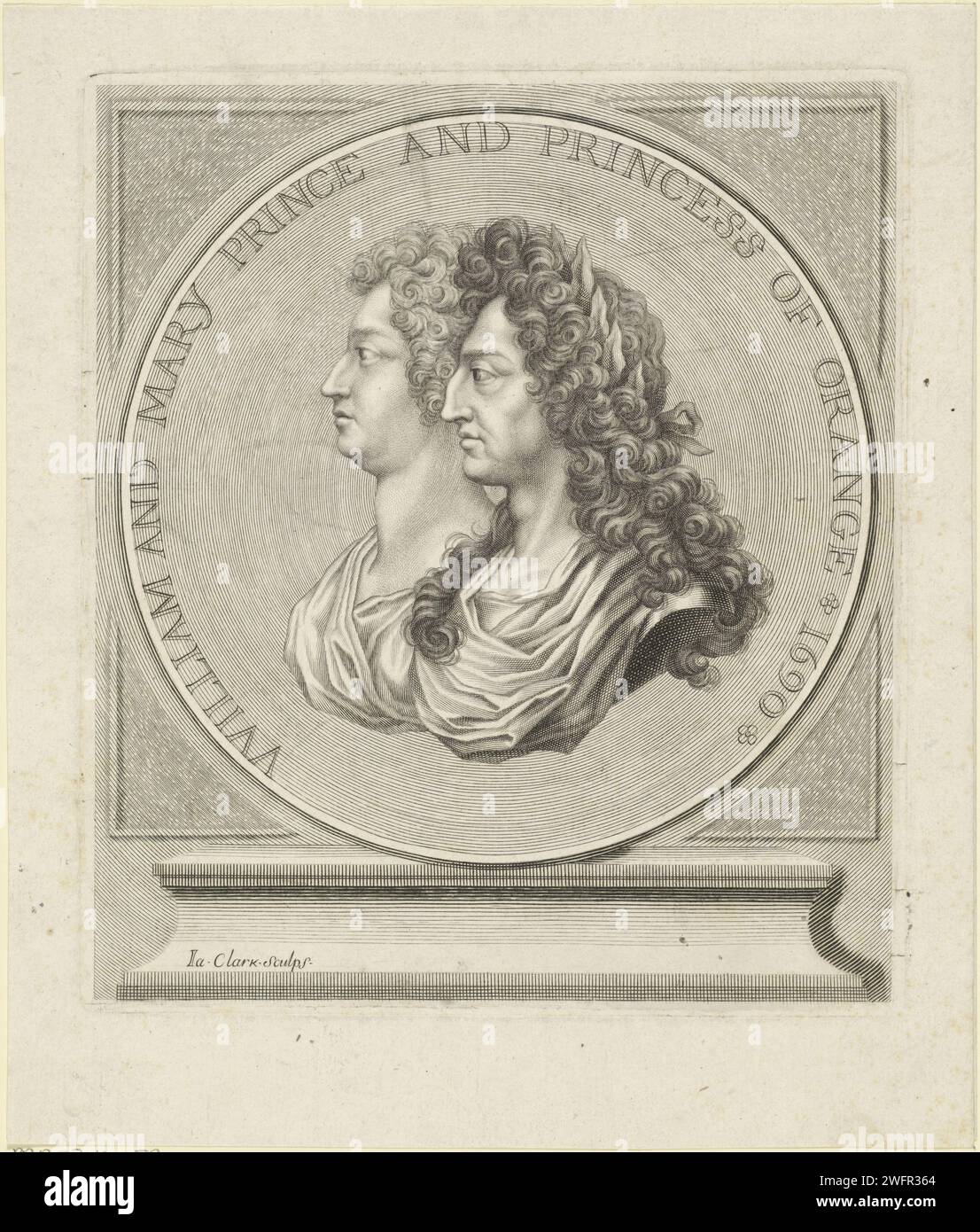 Portrait of Willem III, Prince of Orange, and Maria II Stuart, Clark ...