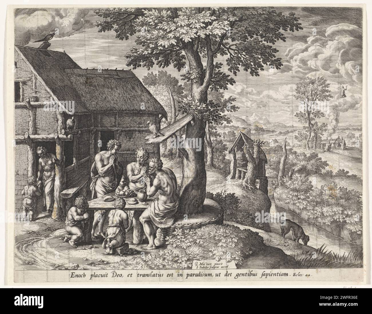 Enoch pridt with his family, Johann Sadeler (I), After Gillis Mostaert ...