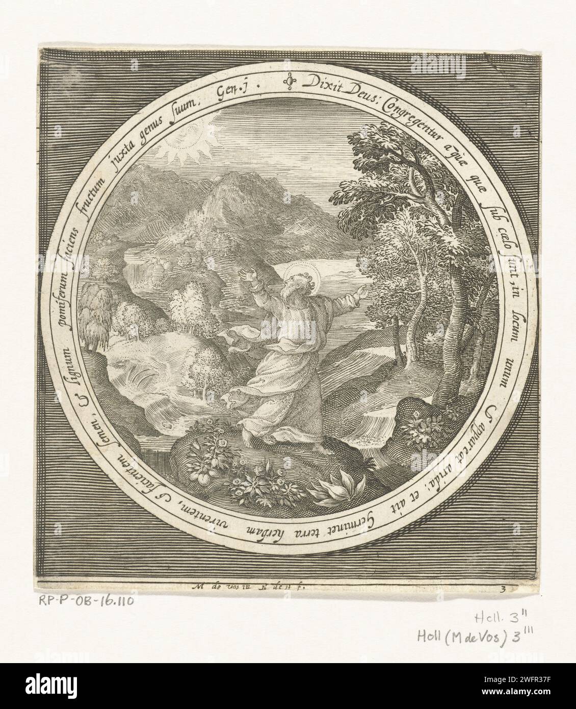 Third day of creation: God creates land and seed -forming plants and ...