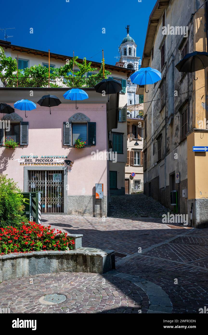 Clusone and the ancient Fanzago clock. Val Seriana to discover Stock ...
