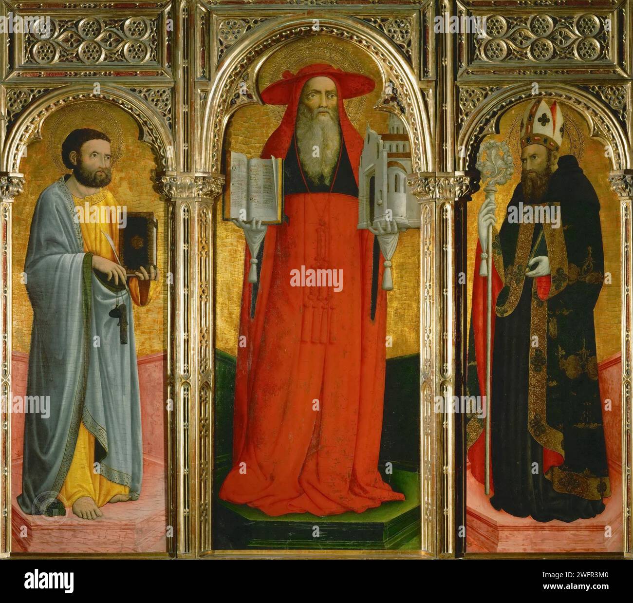 Antonio Vivarini -- Altar of Saint Jerome, center; Saint Jerome, Saint ...