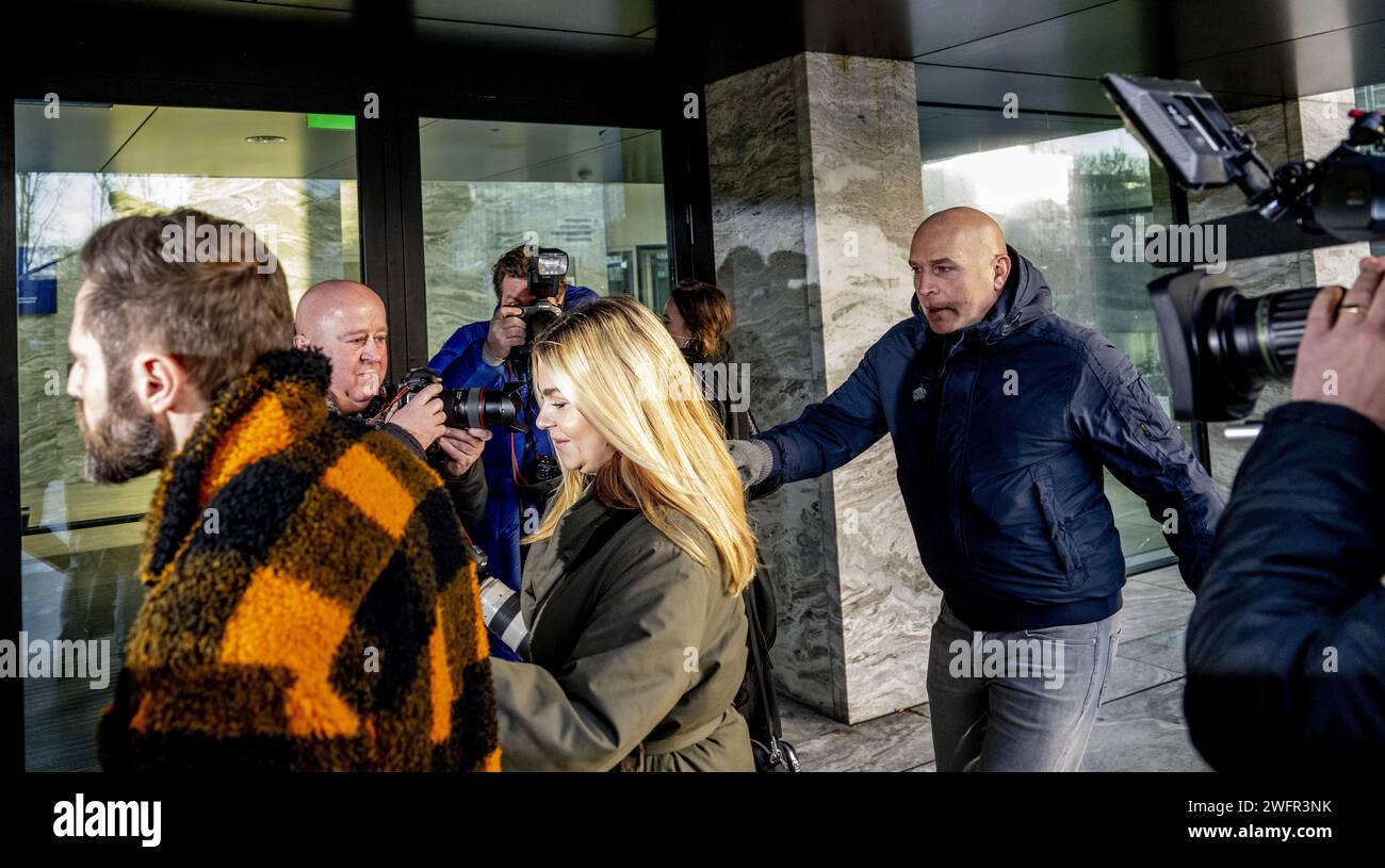 AMSTERDAM - Roxeanne Hazes arrives at the court for the witness ...