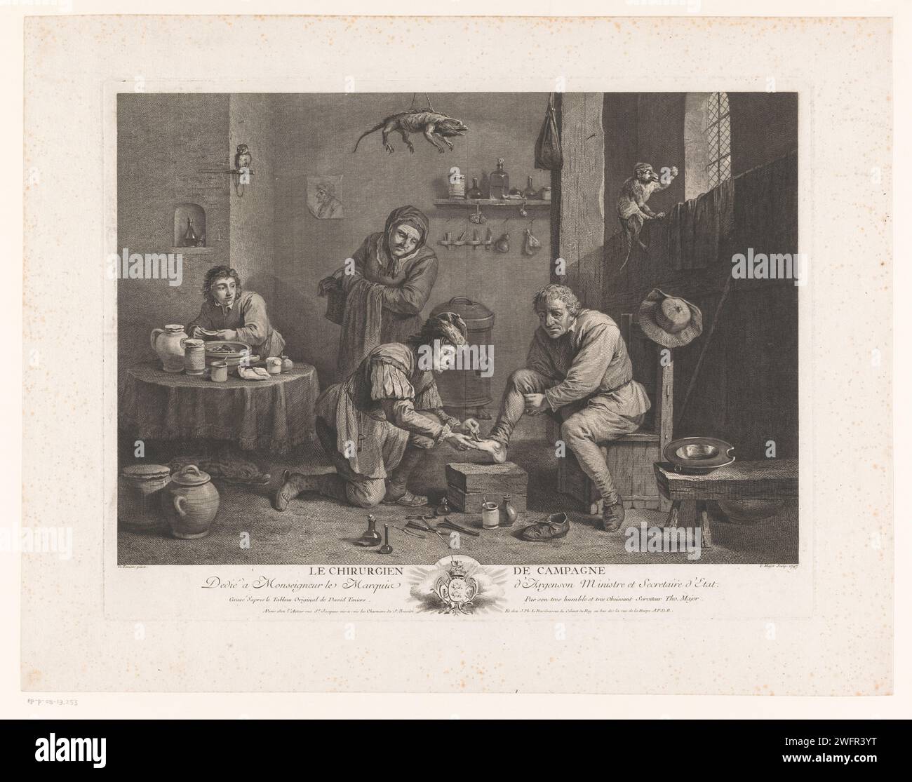 Field surgeon with a patient, Thomas Major, After David Teniers, 1747 ...