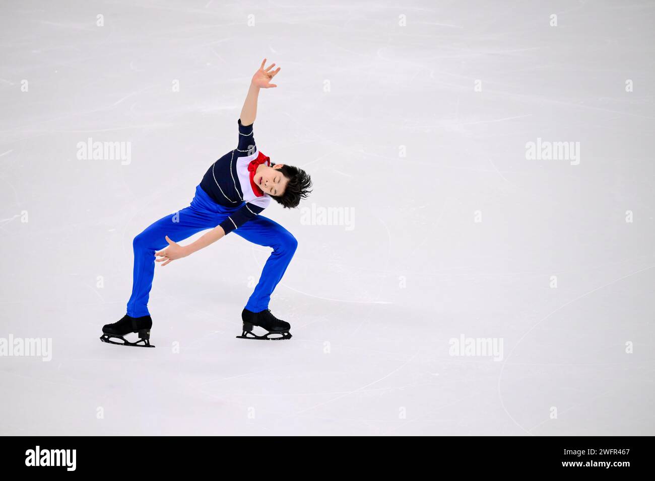 Gangneung, South Korea. 1st Feb, 2024. David Li of Canada performs ...