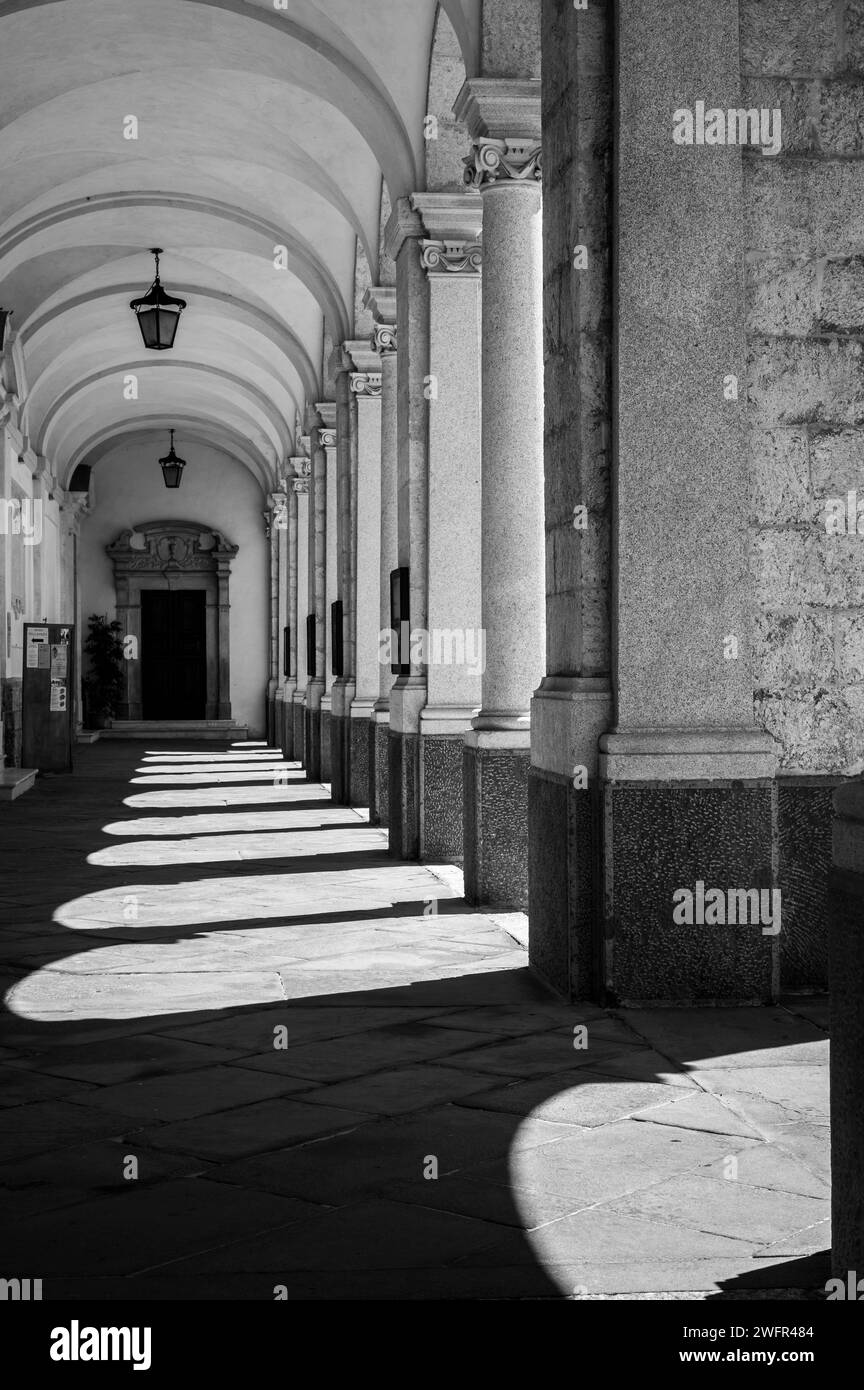 Clusone and the ancient Fanzago clock. Val Seriana to discover Stock ...