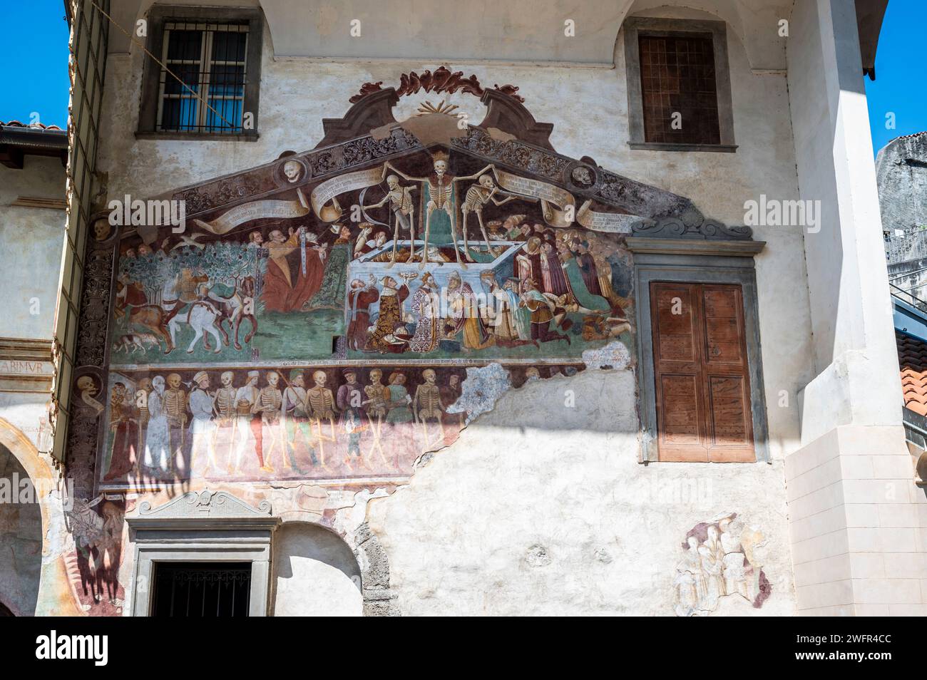 Clusone and the ancient Fanzago clock. Val Seriana to discover Stock ...