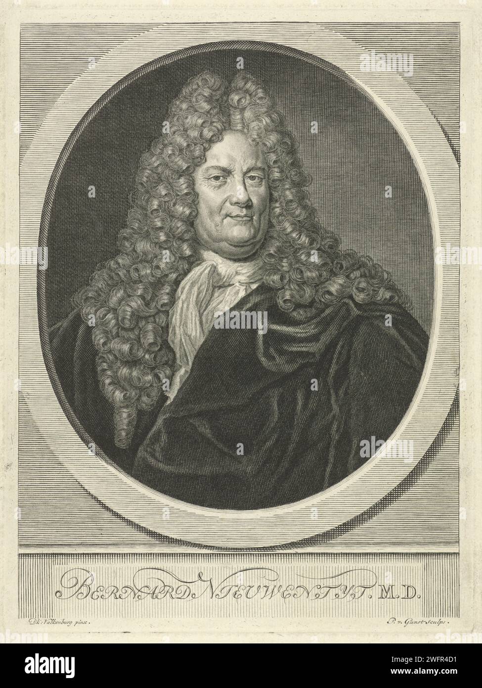 Portrait of Bernard Nieuwentijt, Pieter van Gunst, After Dirk ...