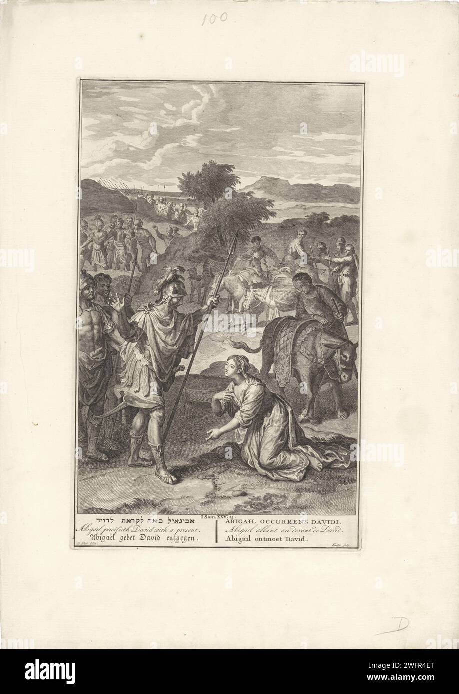 Abigail meets David, Pieter Sluyter, After Gerard Hoet (i), 1720 - 1728 ...
