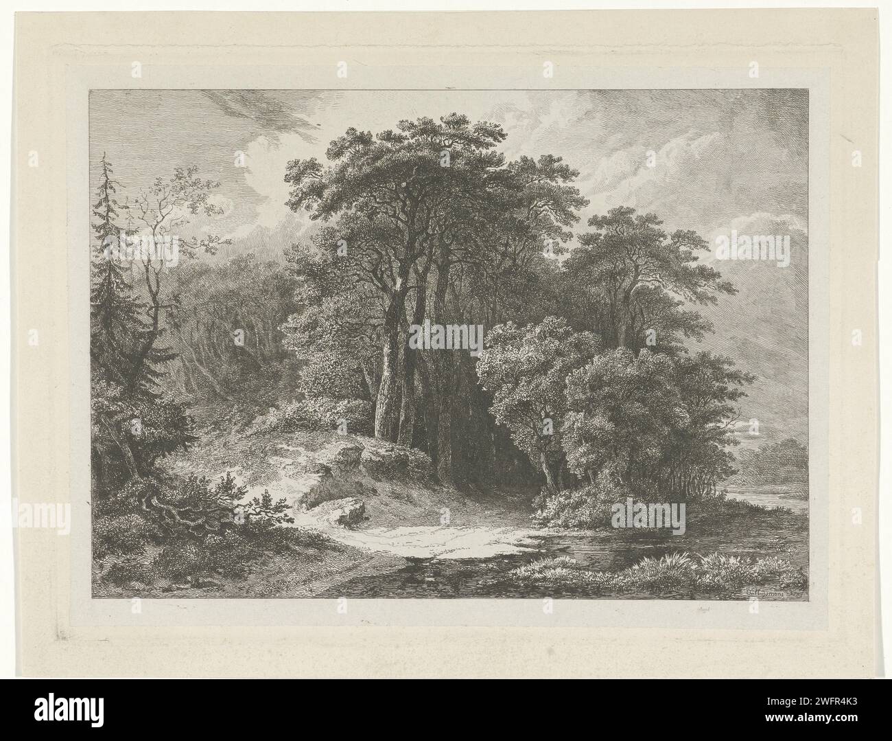 Forest landscape with water, Constantinus Cornelis Huysmans, 1820 ...