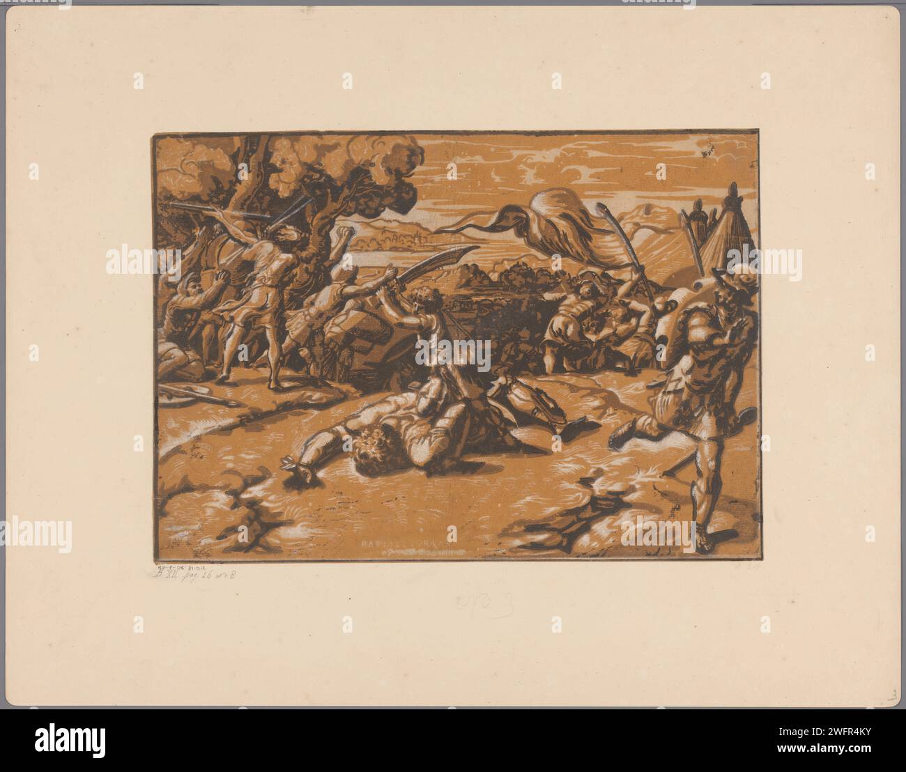 David beheads Goliat, Ugo da Carpi, After Rafaël, 1502 - 1532 print ...