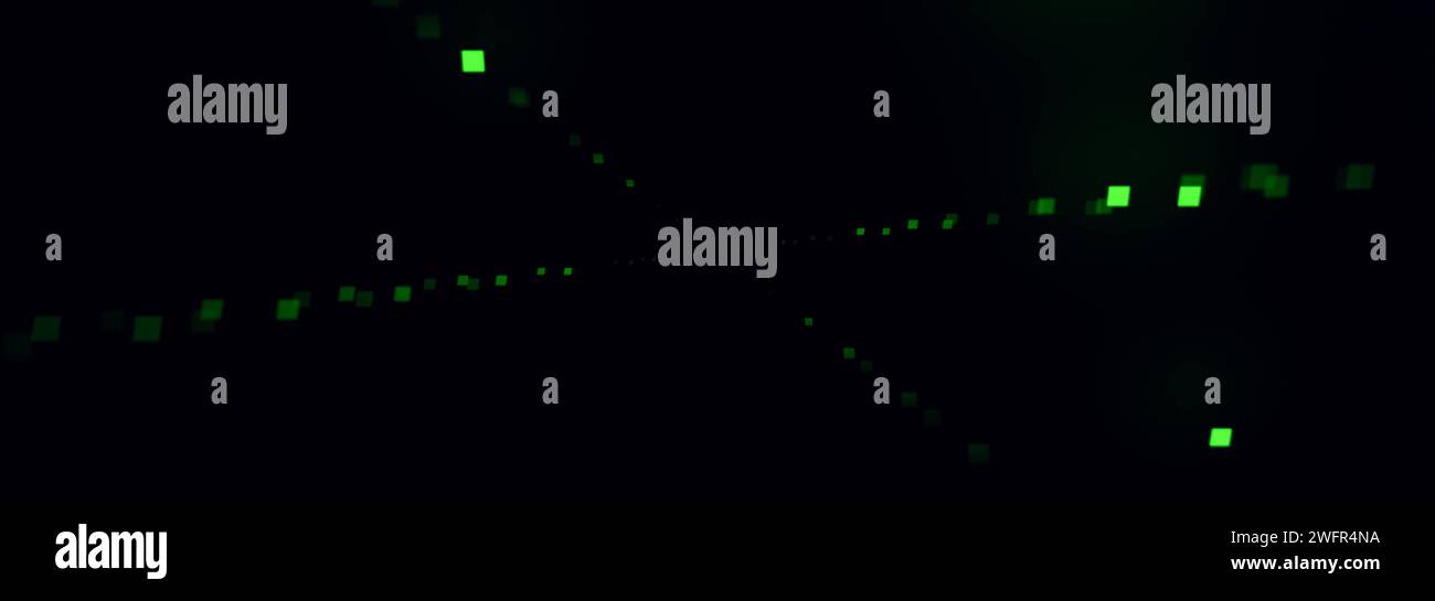 Abstract illuminated background Green dots, blurred light effect ...