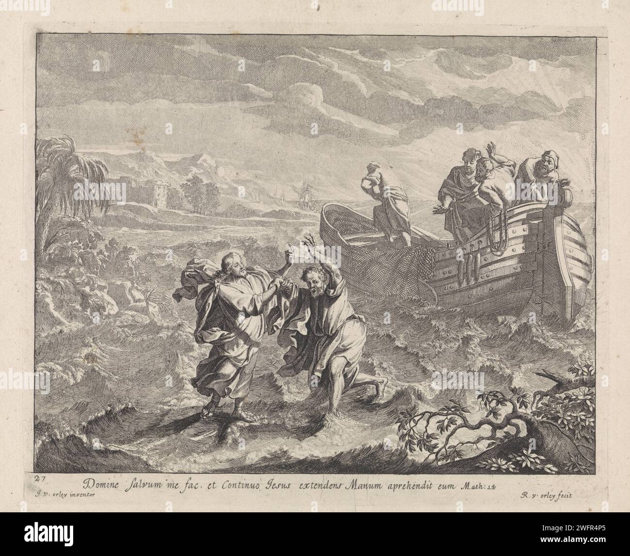 Christ runs over the water, Richard van Orley (II), after Jan van Orley ...