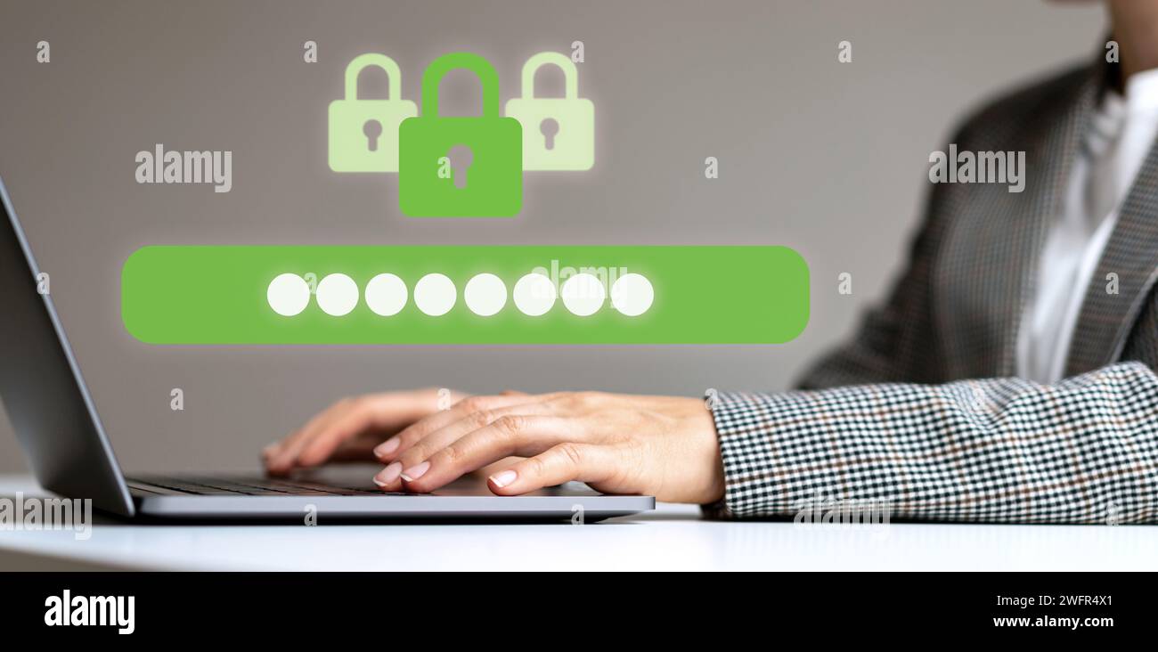 Cybersecurity and protection of personal data on the Internet Stock ...