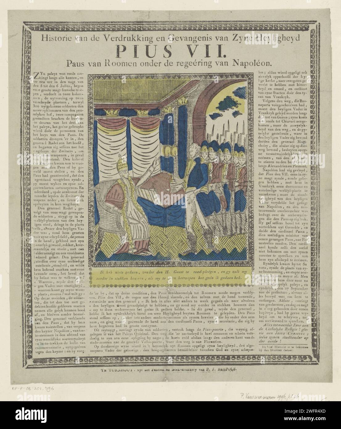 History of the tribulation and prison of Zyne Heyligheyd / Pius VII ...