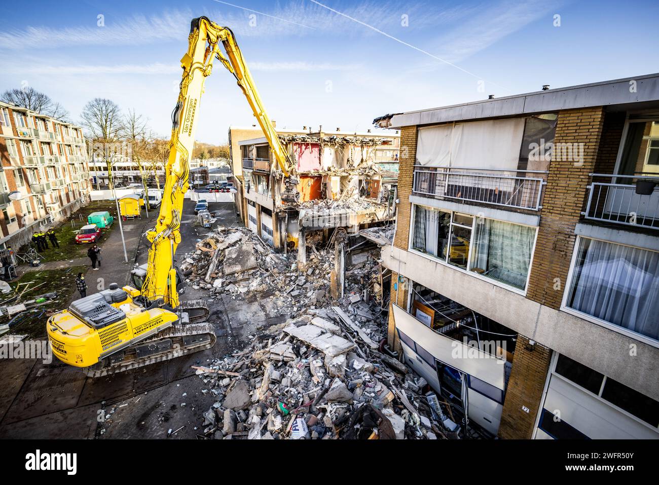 ROTTERDAM - Work seen from a higher point at the site where an ...