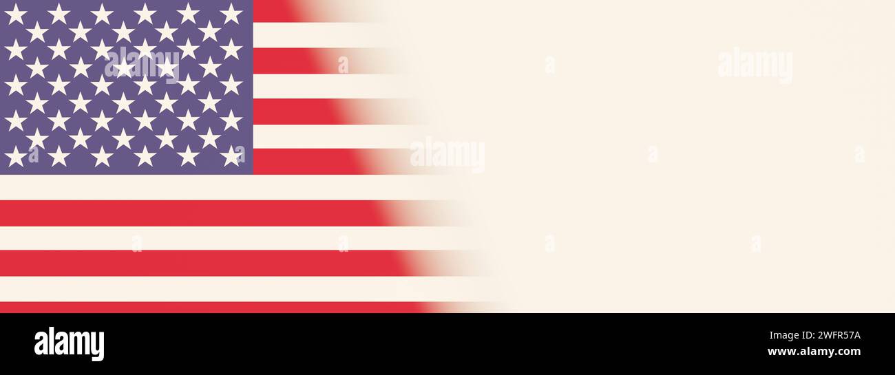 The US flag, right side place to add text. Template, the US flag, right ...