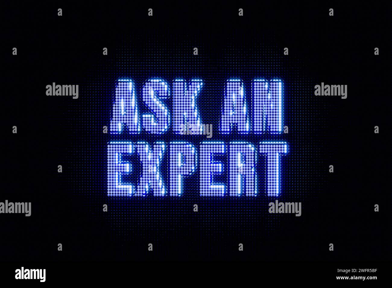 Ask an expert. Ask an expert. Banner in purple and white capital ...