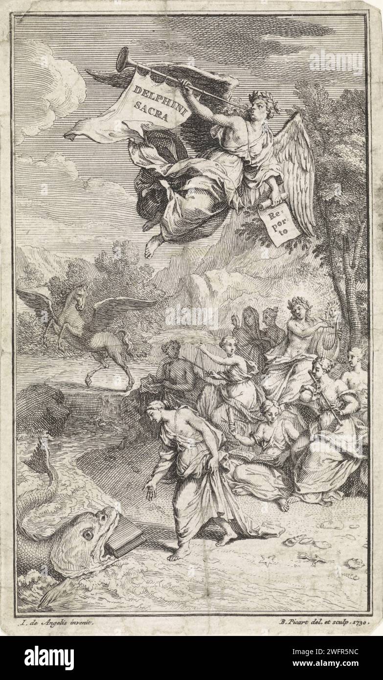 Apollo and the mucks on the parnassus, Bernard Picart, After Johann de ...