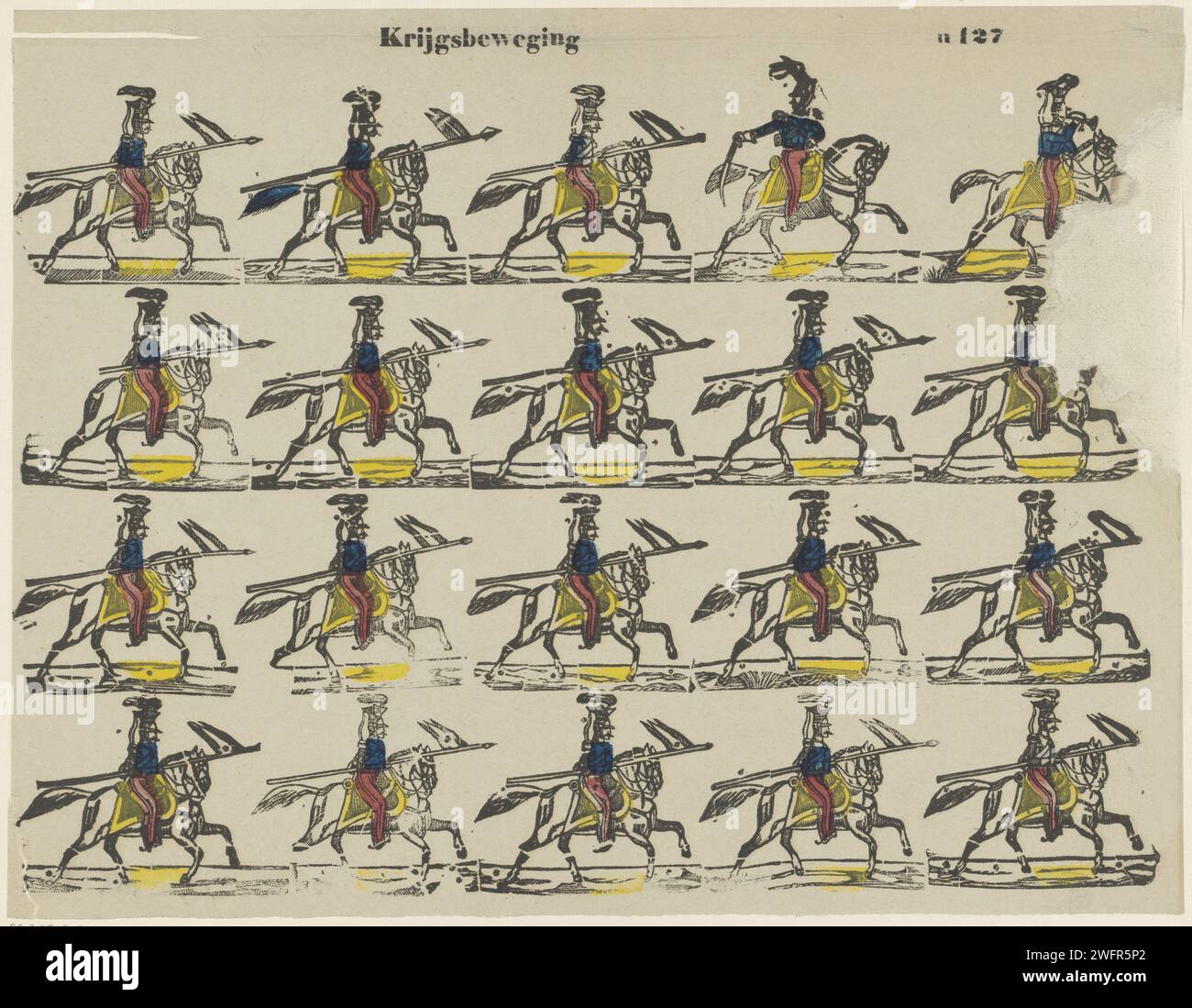 Military Movement, 1833 - 1900 print Leaf with 20 performances of ...