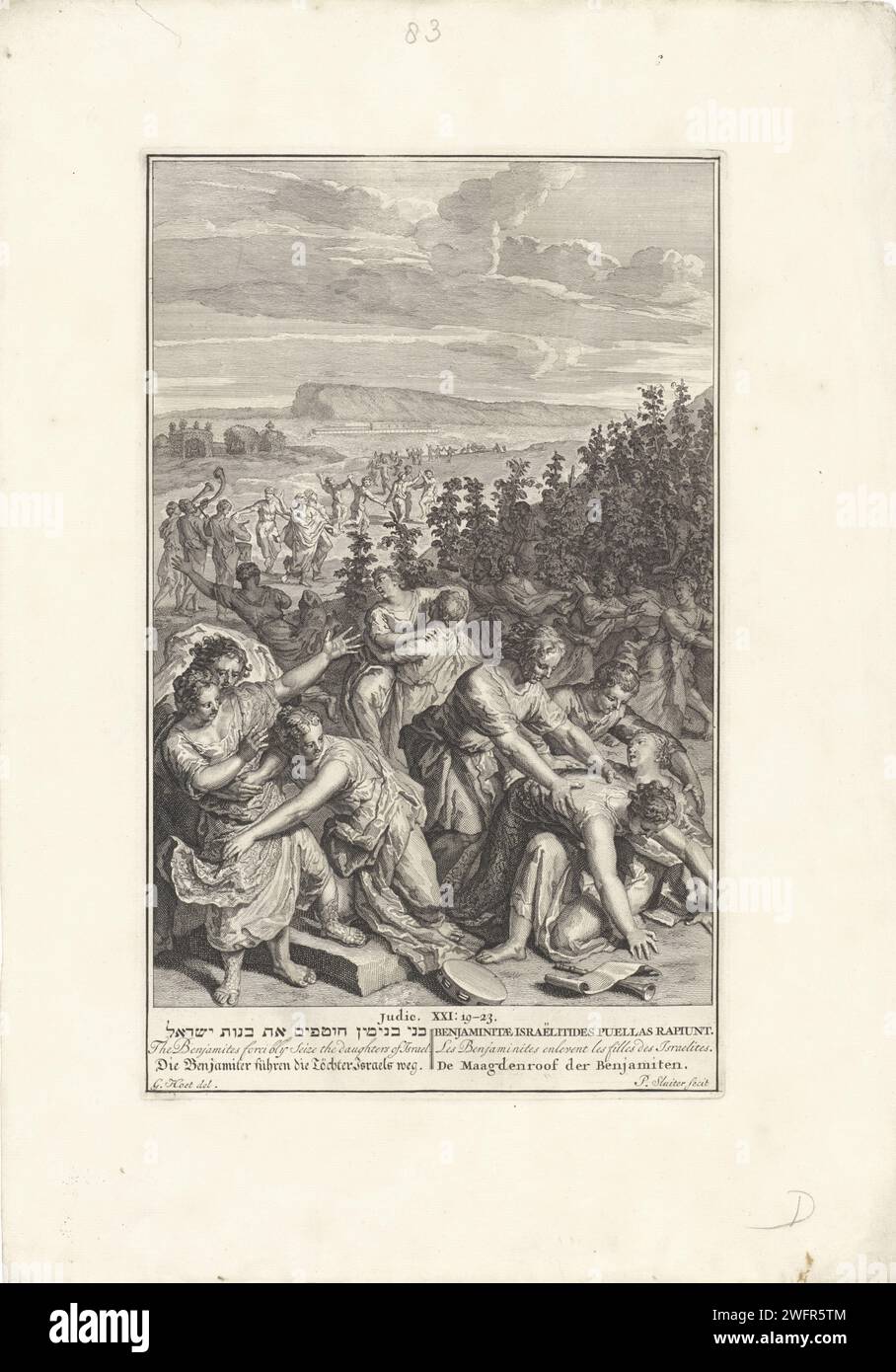 Virgin Roof of the Benjamites, Pieter Sluyter, After Gerard Hoet (I ...
