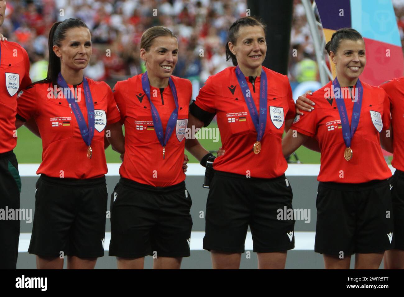 Match officials with medals UEFA Women's Euro Final 2022 England v ...