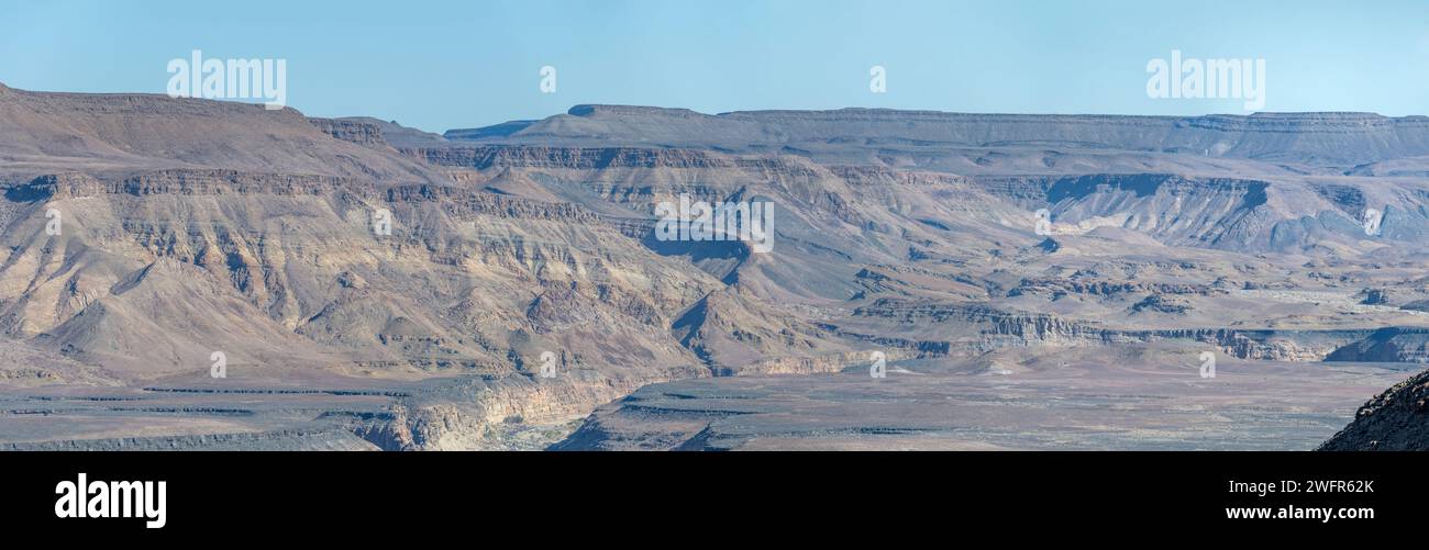 aerial landscape with rocky worn escarpment slopes from Hiker viewpoint ...