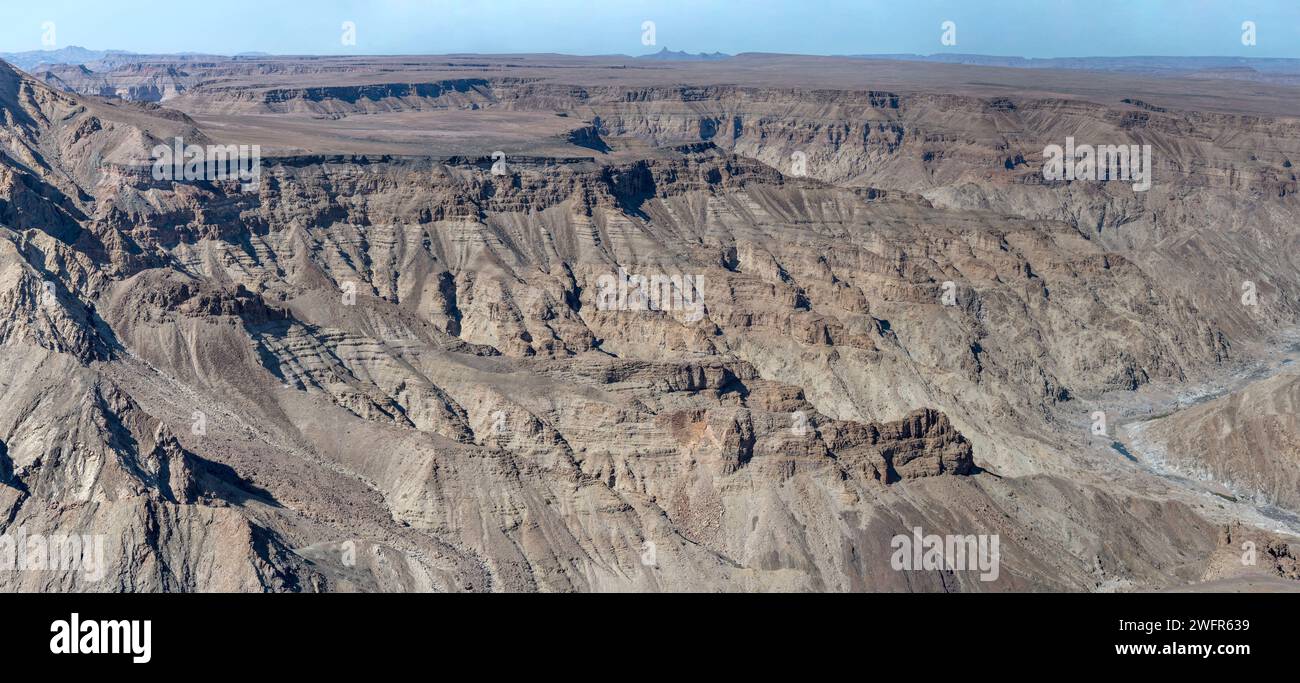 aerial landscape with escarpment worn slopes from Hangpoint lookout ...