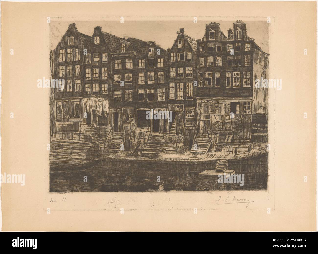 Canal houses, Izaak Leendert Bedding, c. 1897 - Before c. 1942 print ...
