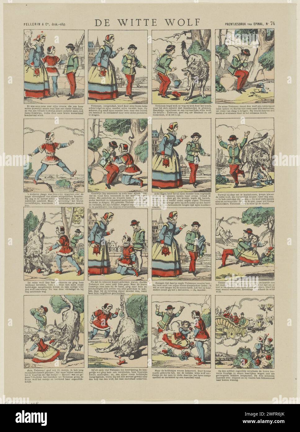 The white wolf, c. 1902 print Leaf with 16 performances from the fairy ...