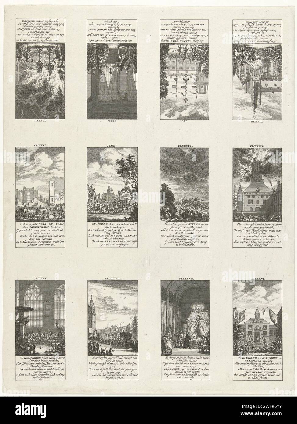 Twelve episodes from national history, Simon Fokke, 1722 - 1784 print ...