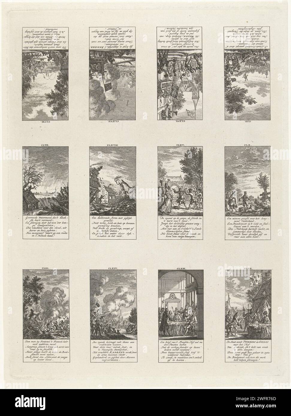 Twelve episodes from national history, Simon Fokke, 1722 - 1784 print ...